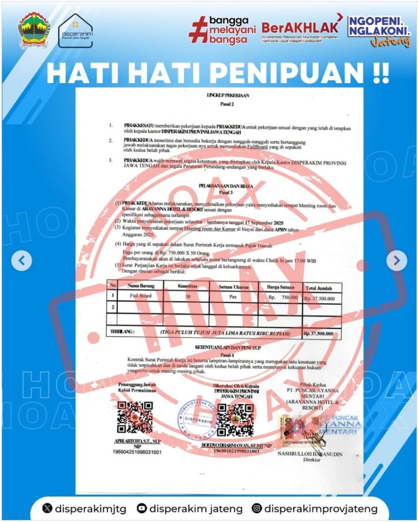 [HOAKS] Surat Perjanjian Kerja (SPK) Tentang Kontrak Kerja Sebagai ...